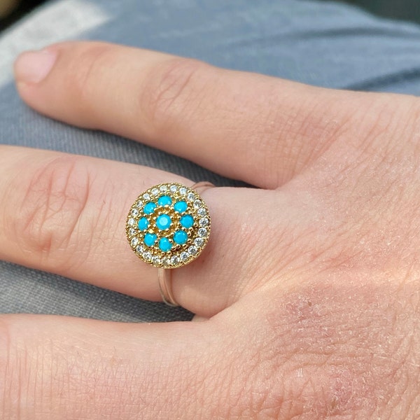 Handmade Ring Women, Turkish Handmade Silver Ladies Ring, Ottoman Ring ...