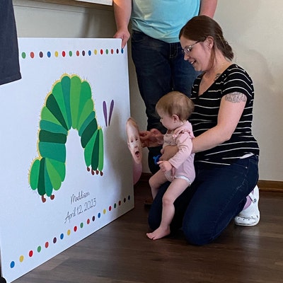 Very Hungry Caterpillar Birthday, Party Game, Pin the Head on the ...