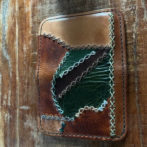 Custom Minimalist Handmade Leather Wallet BM Mercury Patchwork Exotic ...