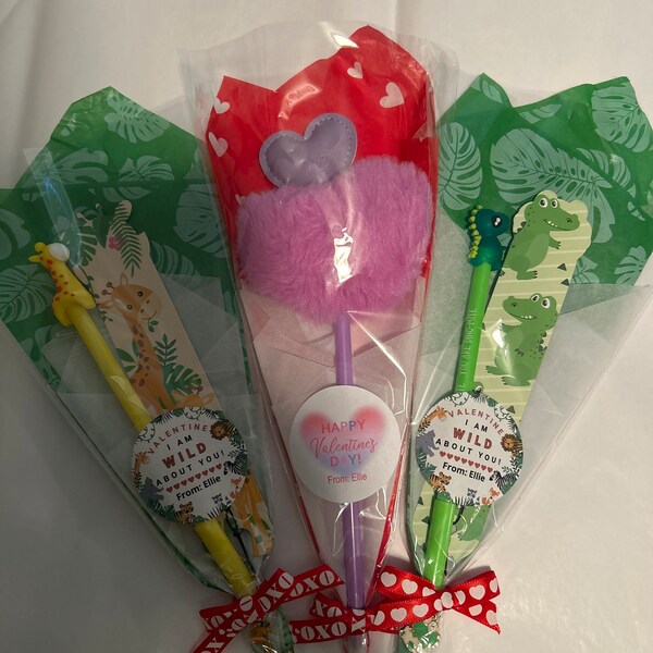 Easter Puff Pens (set of 4), Easter Basket Stuffers, Pom Pom Pens ...