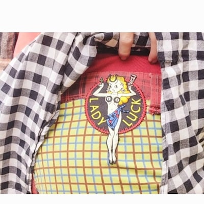 Lady Luck Pin up Embroidered Biker Iron on Patch 4 X 3 - Etsy