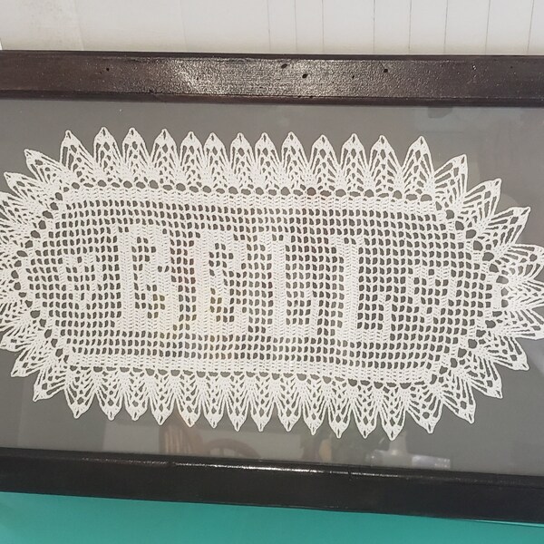 Filet Crochet Family Heirloom Name Doily Pattern - Etsy