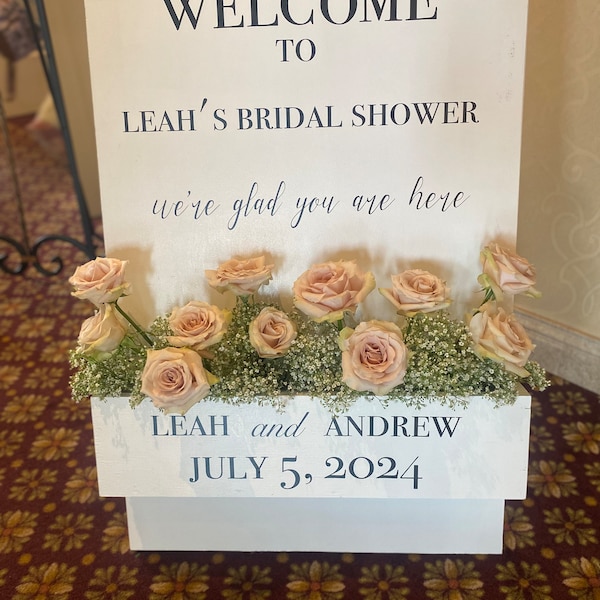 DIY Tutorial Flower Box Welcome Sign - Downloadable Pdf for Weddings ...