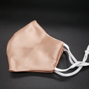 Silky Satin Classy Face Masks Wedding Mask 2layers With Nose Wire and ...