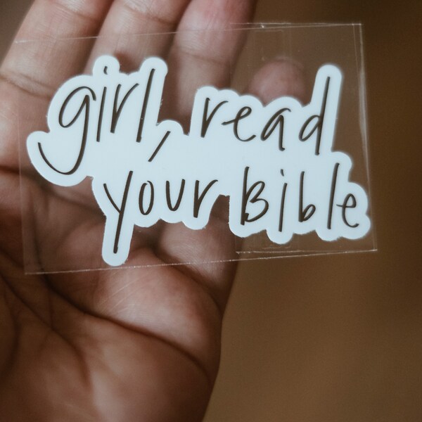 Girl Read Your Bible Sticker | Christian Faith Stickers | Bible Verse ...