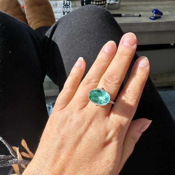 Venetian Glass Intaglio Virgin Mary Silver Ring: Tumble Ring, Vintage ...