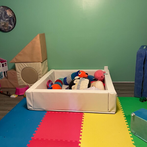 Beige Ball Pit for Toddler + 300 Balls + Storage Bag, Personalized Ball ...