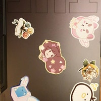 Cute Bee Puppycat Tempbot Vinyl Sticker Set Kawaii Cartoon - Etsy Canada