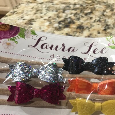 GRAB BAG Pixie Mini Bow Style You Choose Either Nylon - Etsy