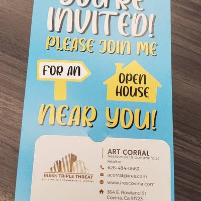 You're Invited to Our Open House Door Hanger Tags for Real Estate ...