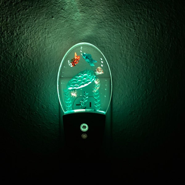 Sea Turtle Night Light, Ocean Scene, Engraved Turtle, Personalized Gift ...