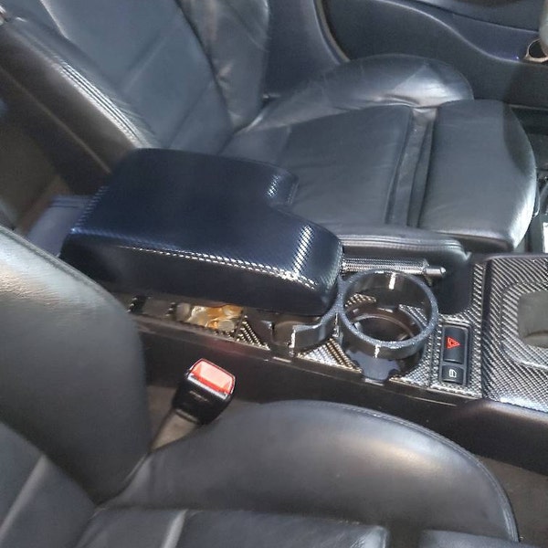 BMW E46 (1999-2006) Armrest/center Console Cover (black Carbon Fiber M3 ...