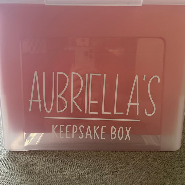 DIY KIT: Keepsake Box Name Decal and Folder Tabs | Milestone Box ...