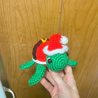 Santa Christmas Turtle Pattern Crochet PDF Download Beginner Friendly ...