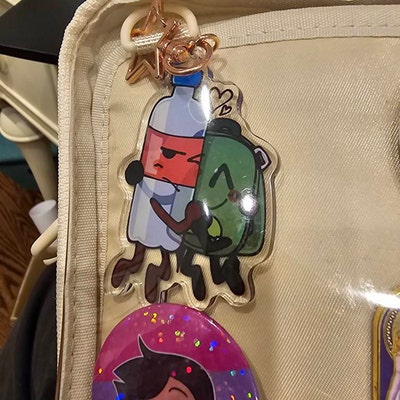 Springy Holographic Keychain Inanimate Insanity Object - Etsy