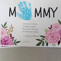 Printable Mothers Day Handprint Poem Gift for Mom Mother's Day ...
