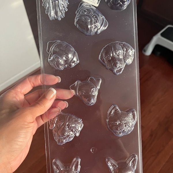 DOG VARIETY MOLD - 10 Cavity Dog Breed Assortment Mold - Puppy Mold ...