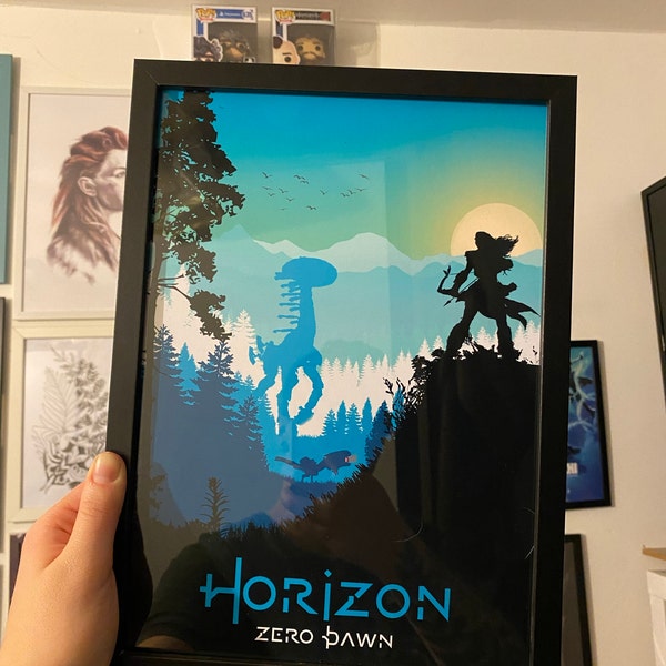 Horizon Game Art, Full Page, Minimalist, Video Game Print, Home Decor ...