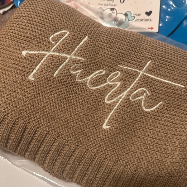 Embroidered Name Baby Blanket / Soft Custom Personalized Baby Blanket ...
