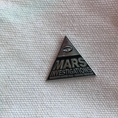 Mars Investigations silver and Black Soft Enamel Pin - Etsy