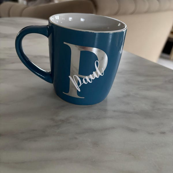 Personalised Initial Name Mug | Custom Coffee Mug - Etsy