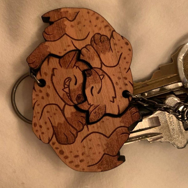 Hyena Interlocking Couple Keychains - Friendship or Relationship ...