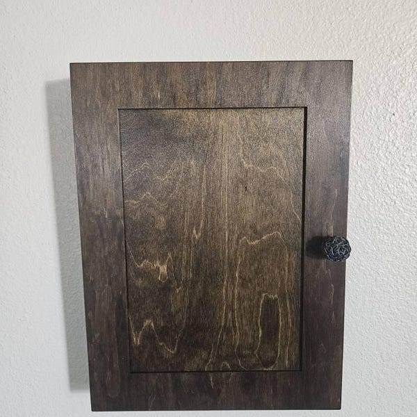 Personalized Lockable Hanging Wooden Key Box, Key Safe, Large Hanging ...