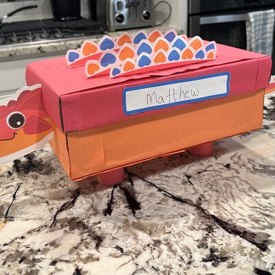 Printable Dinosaur Valentine Box Kit for Valentine's Day Cards - Etsy