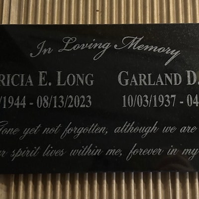 Personalized in Loving Memory Memorial Stone Garden Yard Indoor Outdoor ...