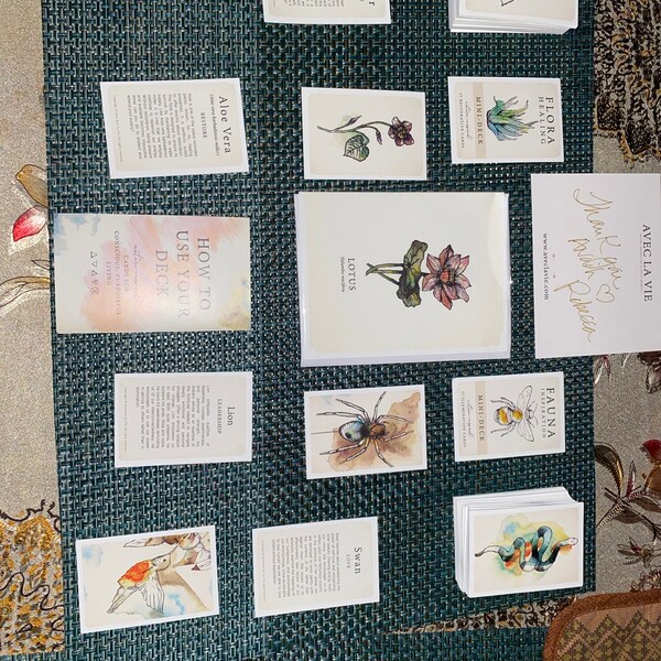 MINI-DECK Fauna Inspiration 57 Cards Self Care Nature Oracle Deck ...