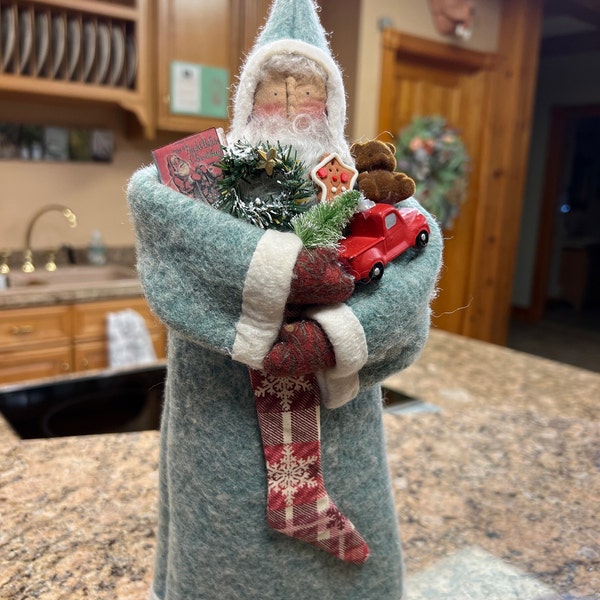 C7 Handmade Santa W/robe from Vintage 1920/30s Hand-quilted Multi ...