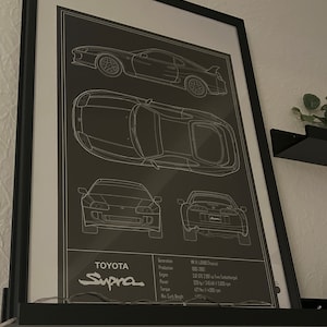 Mazda RX7 FD Blueprint Poster - Etsy