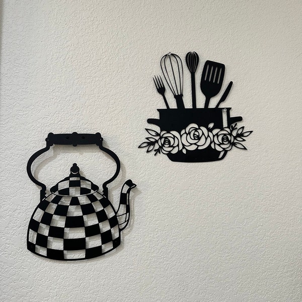 Tea Metal Wall Art, Tea Wall Art, Tea Signs for Kitchen, Tea Room Sign ...