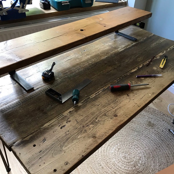 Double Shelf Bracket Heavy Duty DBR DIY Shelf Bracket Industrial Style ...