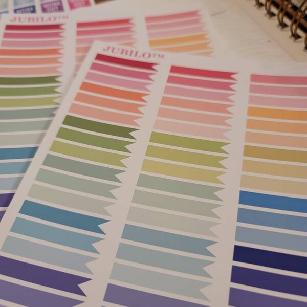 Planner Stickers - Skinny Flags - Fits Erin Condren Vertical and the ...