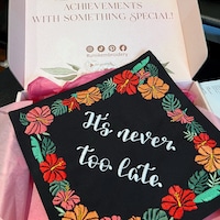 Embroidered Graduation Cap Topper | Lemon Graduation Cap Decoration ...