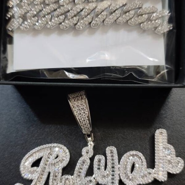 Icy Butterfly Name Necklace,custom Name Plate,bling Zirconia Diamond ...