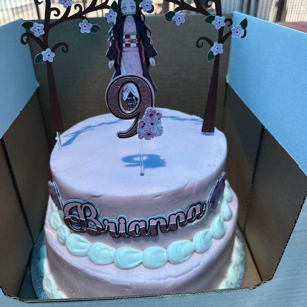 Demon Slayer Cake Topper - Demon Slayer Birthday - Demon Slayer Cake ...