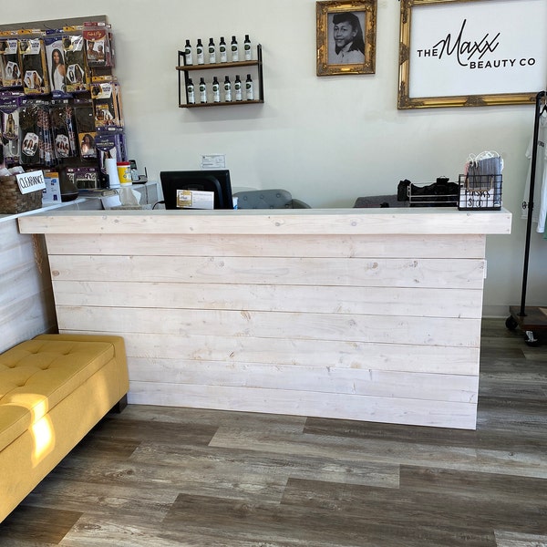 Hello Shabby Reception Desk - Unfinished, 2 Level - Etsy