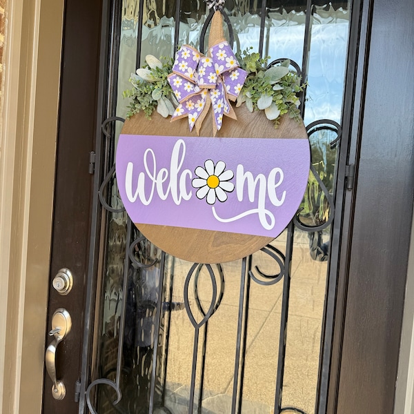 Spring Front Door Decor | Hello Spring Wreath | Spring Wreath | Daisy ...