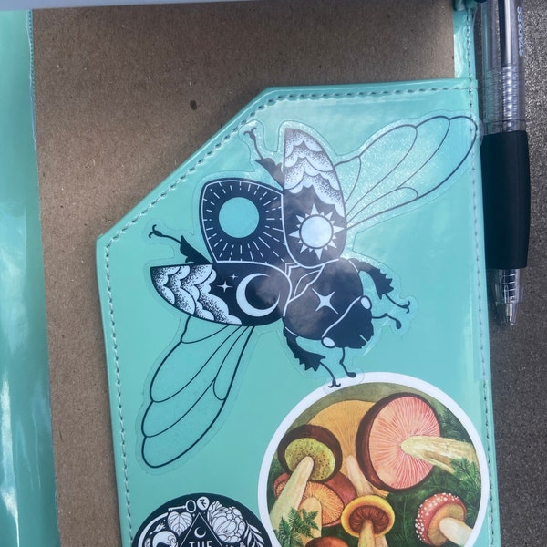 OUIJABEETLE Witchy Ouija Planchette Beetle Insect Clear Vinyl Sticker ...