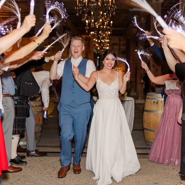 60 Customized Fiber Wands for Wedding Receptions and Parties. Great ...