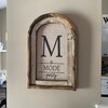 Monogram Wall Art | Arch Window Frame | Personalized Gift | Custom ...