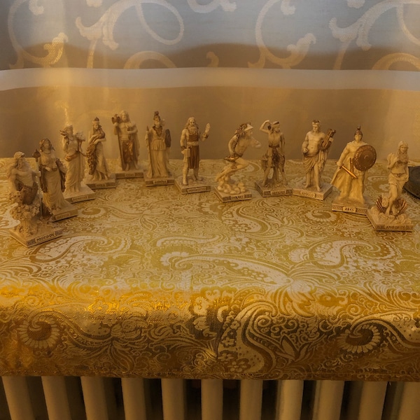 Vintage Ancient Greek Gods & Goddesses Mini Statues Set of 12 - Greek ...