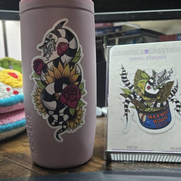 Sandworm Floral Twist Waterproof Vinyl Sticker (130) - Etsy