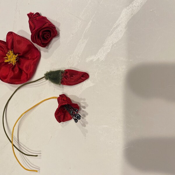 3/4 Vintage French Black Jacquard Ribbon Trim Embroidered Orange ...