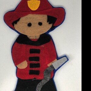 Community Helpers Felt Board Patterns, Policeman, Fireman, Chef ...