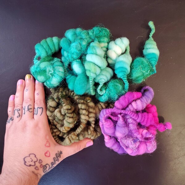 5 Yards Art Yarn Handspun Yarn Coiled Yarn Bobble Yarn Art Yarn for ...