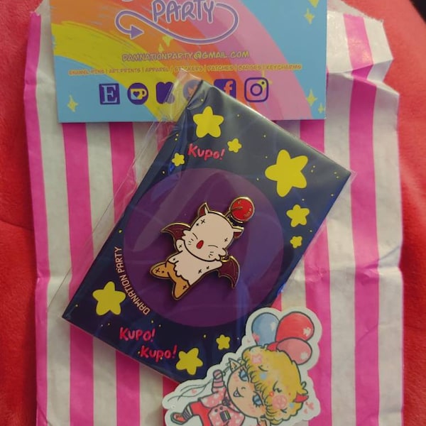 Moogle Final Fantasy Enamel Pin - Etsy