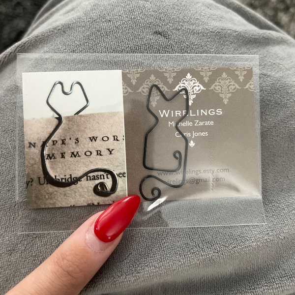 Cat Bookmarks - Organizer - Paperclip - Wire Filofax Paperclip ...